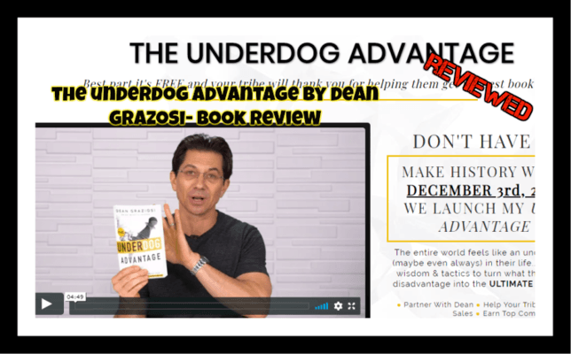 Dean Graziosi Underdog Advantage Book Review-Good or Not? - Passive Income For All